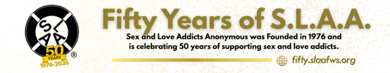 You are not alone. - Sex and Love Addicts Anonymous (S.L.A.A.)